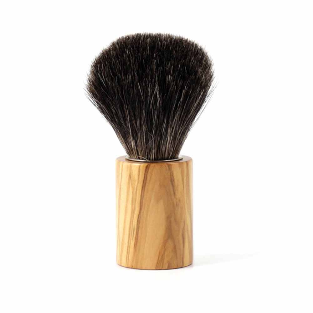Blaireau de rasage Gentleman Barbier Noé Bois d'Olivier Pur Gris BCOLG12